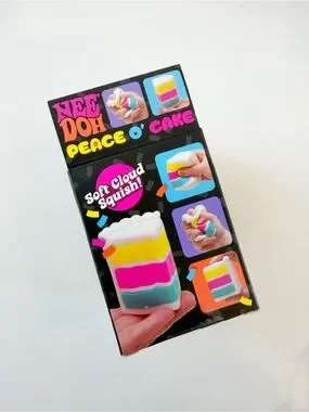 Toys | Needoh Rare Peace O Cake Squishy Fidget Toy Rainbow Layered Cake ...